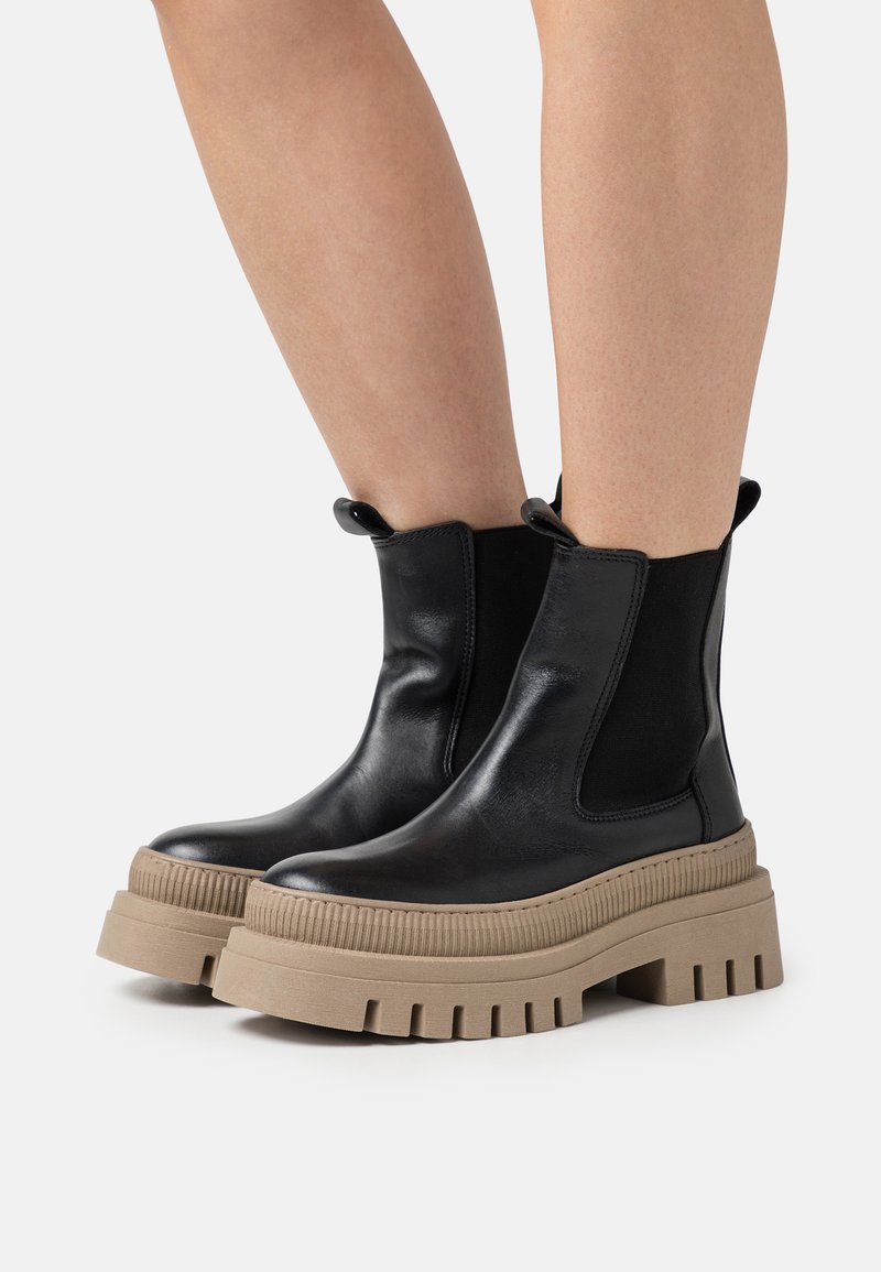 Tamaris Botine cu platformă - black/negru - Zalando.ro