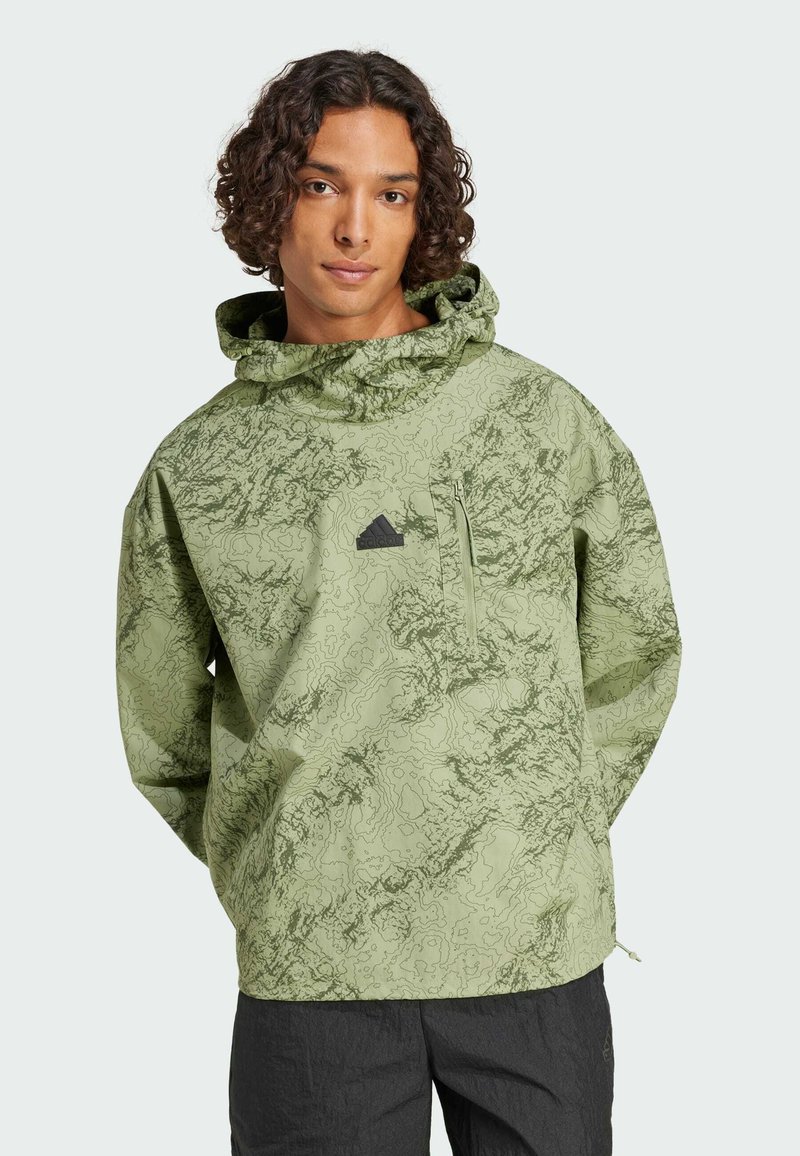 adidas Sportswear CITY ESCAPE WOVEN - Luvtröja - tent green/grön ...