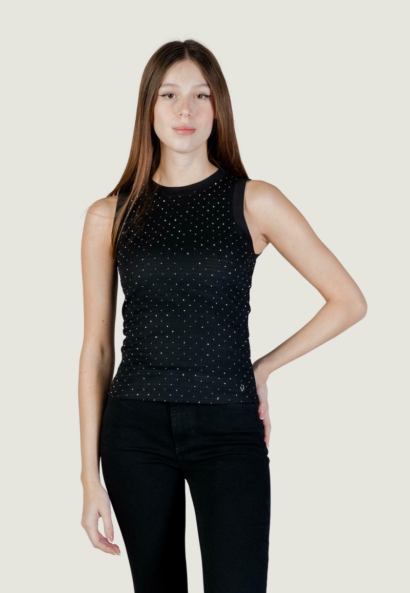 Guess FRANCINE SMOCK HOTFIX - Top - black - Zalando