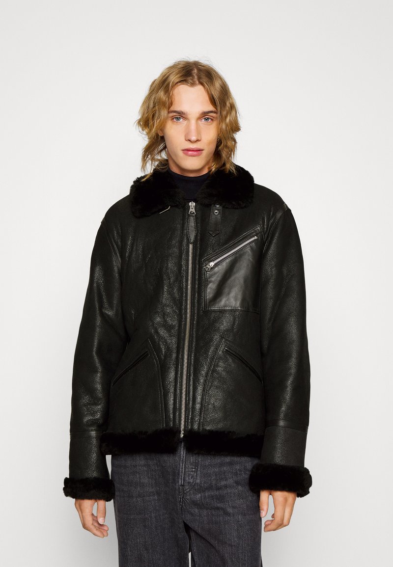 Schott LEE - Lederjacke - black/schwarz - Zalando.at