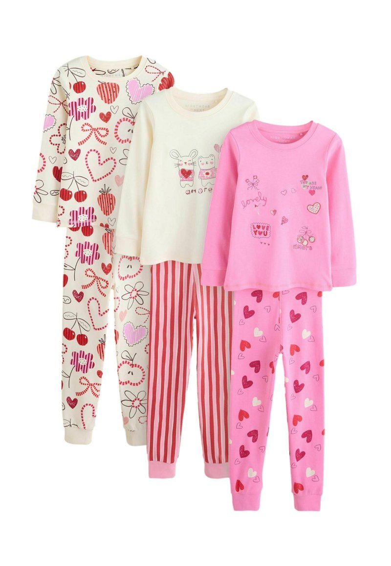 Next REGULAR FIT - SNUGGLE 3 PACK SET - Pyjama set - pink red ...