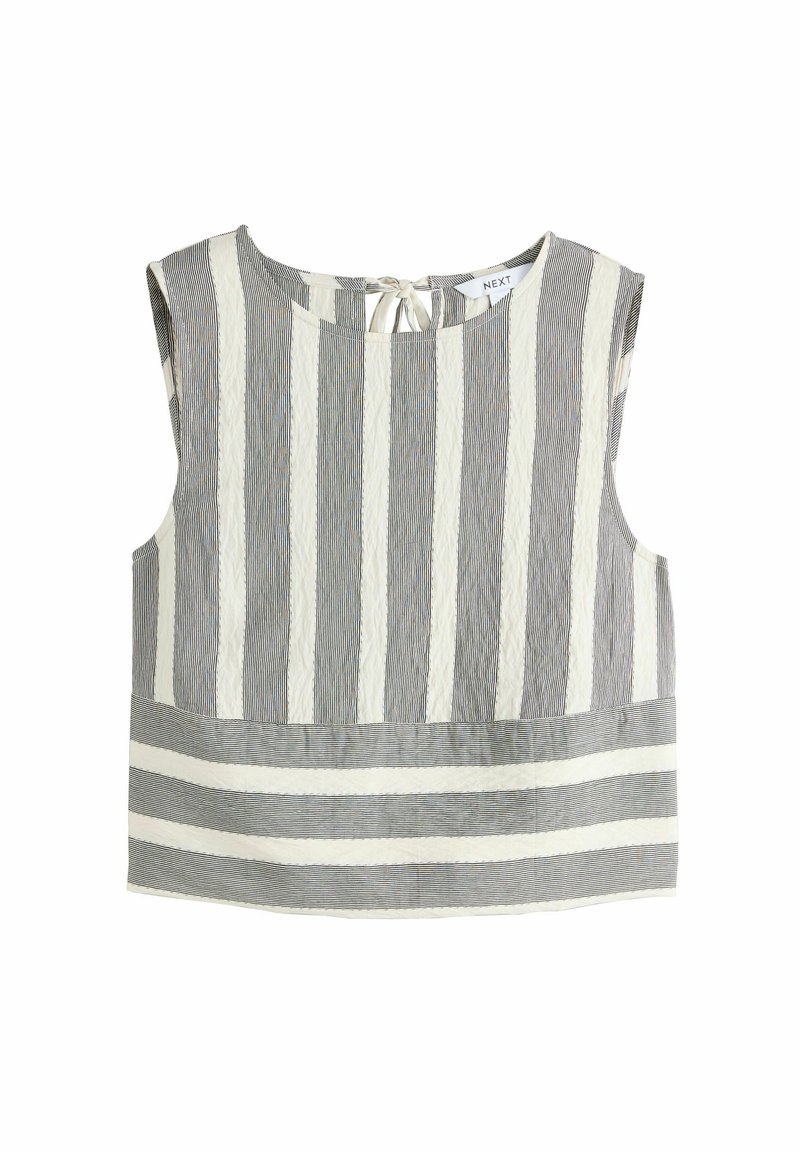 Next REGULAR FIT - SHELL SLEEVELESS - Bluse - monochrome stripe/schwarz ...