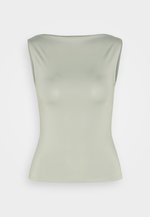 Weekday ANNIE BOATNECK - Top - grey green/khaki - Zalando.ch