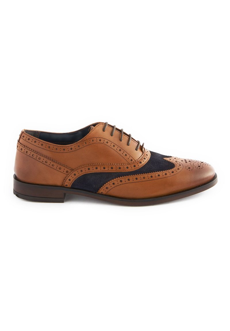 Next BROGUES - Schnürer - tan brown navy blue/braun - Zalando.de