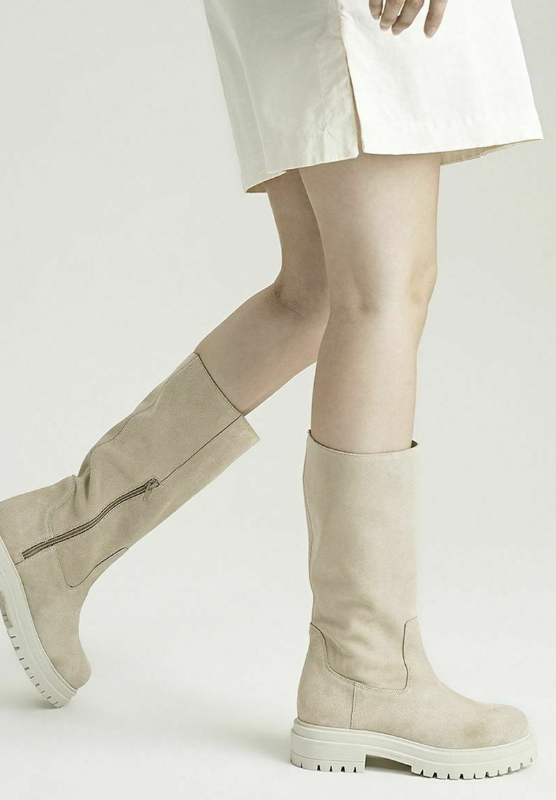 Ca'Shott AMALIE - Platform boots - qatar off white/beige - Zalando.ie