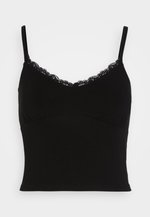 Hollister Co. BARE TRIM RUCHED BUST CUPS - Débardeur - casual black ...