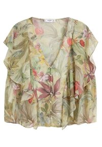 Mango Blůza - green/zelená - (Pre-owned) - Zalando.cz