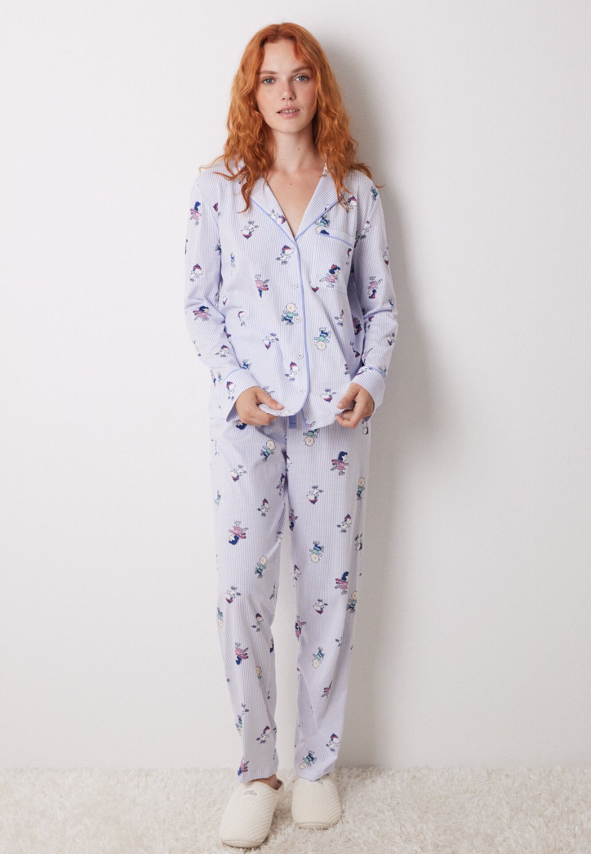 women secret THE PEANUTS SNOOPY Pyjama set blue Zalando