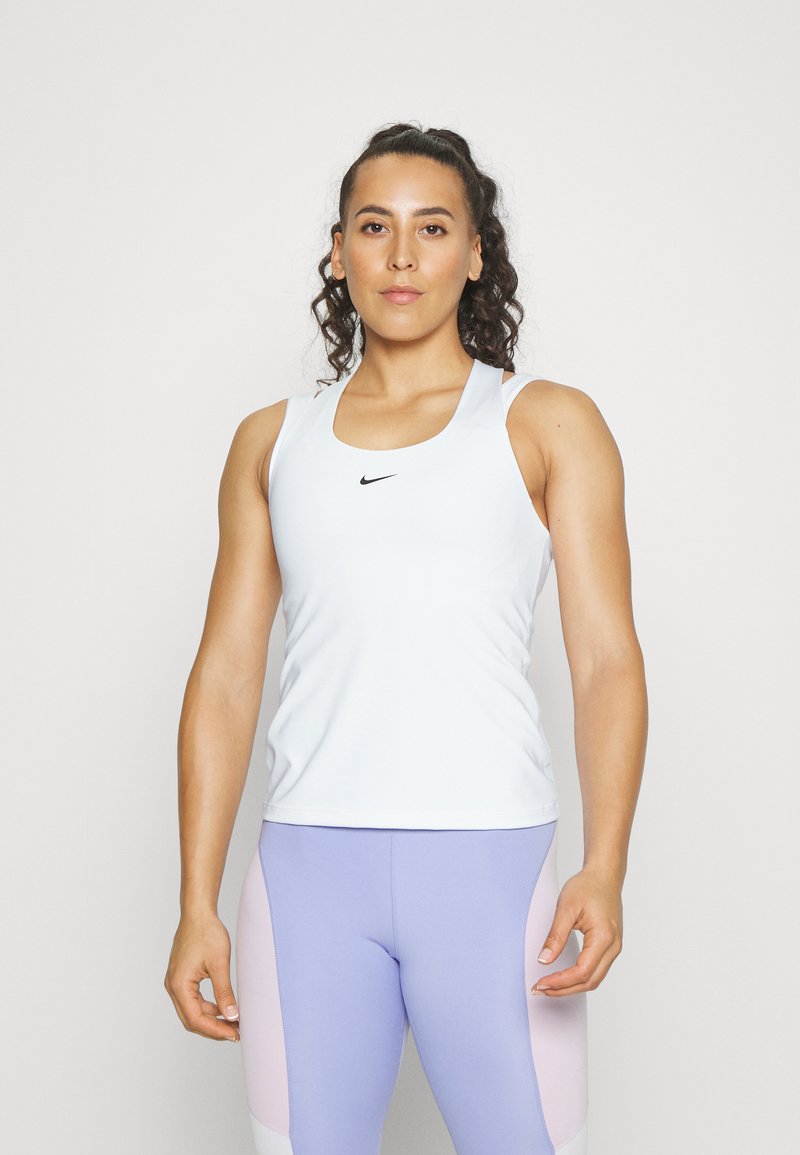 Nike Performance BRA TANK - Top - white/stone mauve/white - Zalando.de