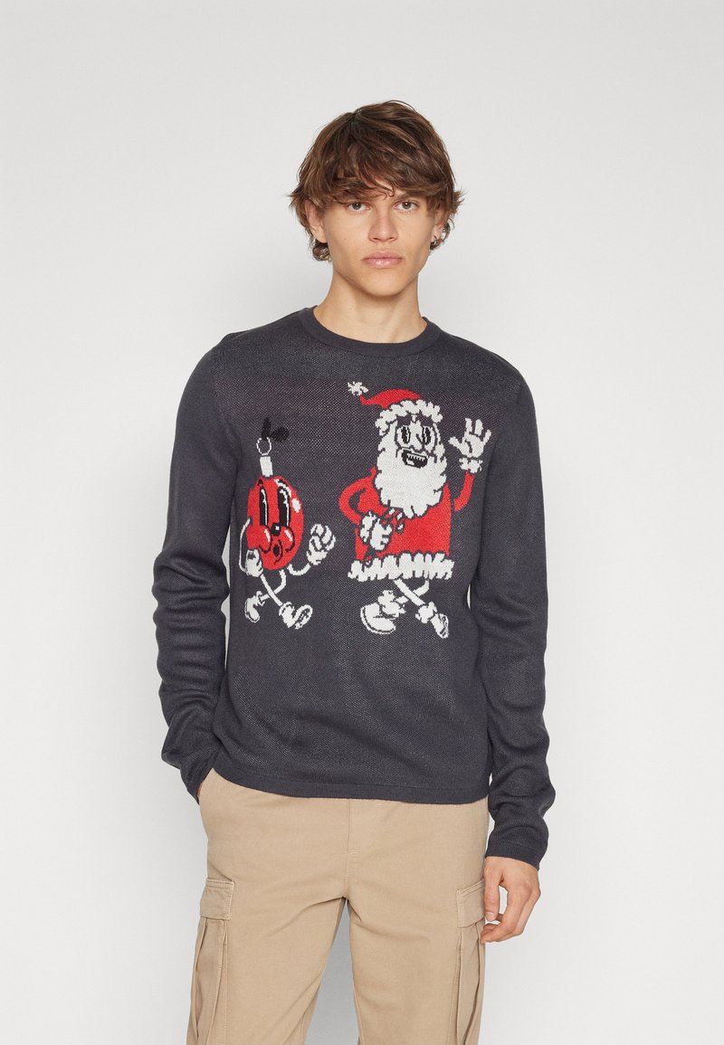 Only & Sons ONSXMAS WAVE CHRISTMAS CREW - Pullover - dark navy/bleu ...
