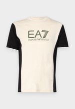 EA7 Emporio Armani Print T-shirt - whitecap gray/white - Zalando.co.uk