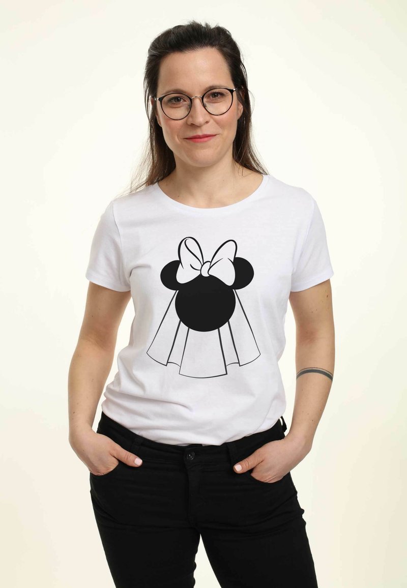 Disney MICKEY CLASSIC MOUSE BRIDE - T-shirt print - white/wit - Zalando.nl