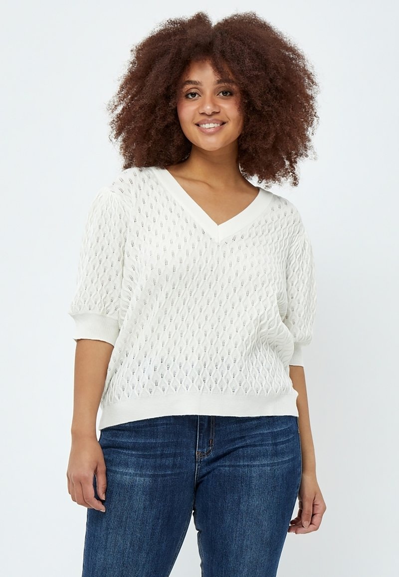 PEPPERCORN PCROSALIA - Pullover - cloud dancer/écru - ZALANDO.FR