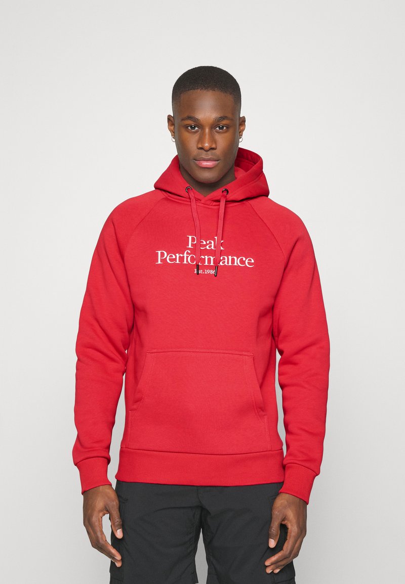 Peak Performance ORIGINAL HOOD SAPOTE - Sweatshirt - softer red/hellrot ...