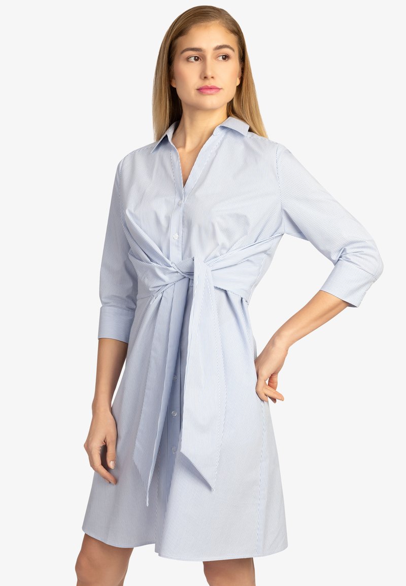 Apart Robe chemise - creme blau/bleu - ZALANDO.FR
