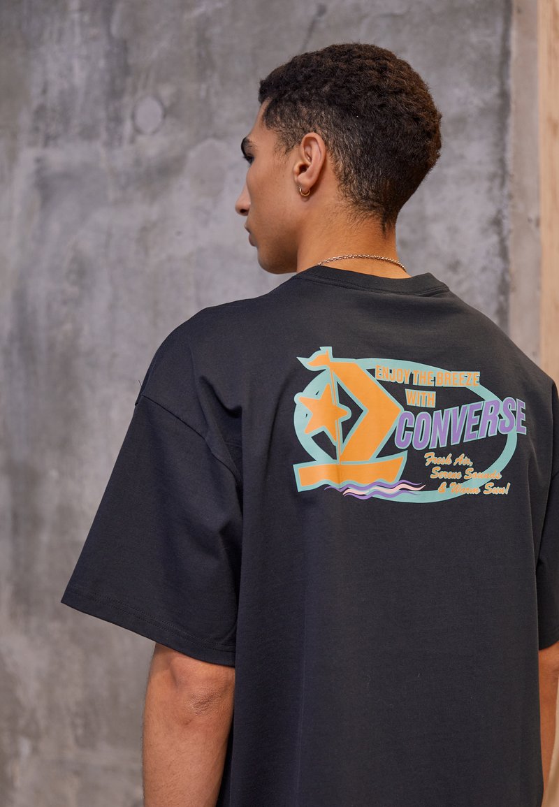 Converse RETRO SAILBOAT GRAPHIC - T-Shirt print - black/schwarz ...