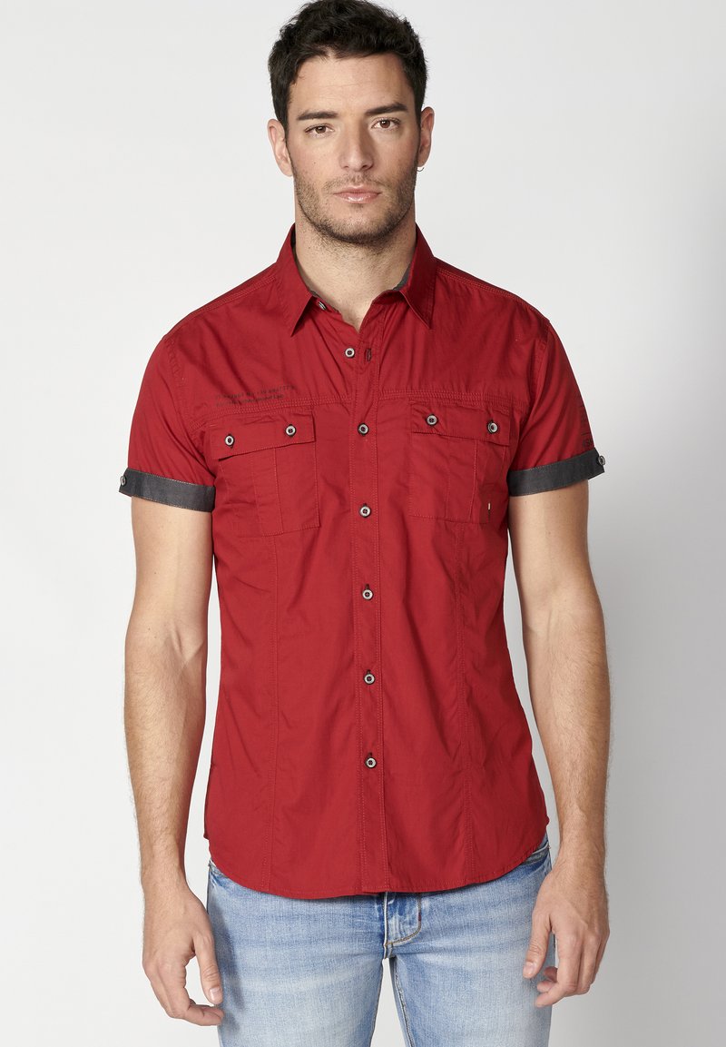 Koroshi SHORT SLEEVE - Chemise - rojo red/rouge - ZALANDO.BE