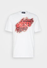 Diesel T-JUST-E43 UNISEX - T-shirt med print - white/vit - Zalando.se