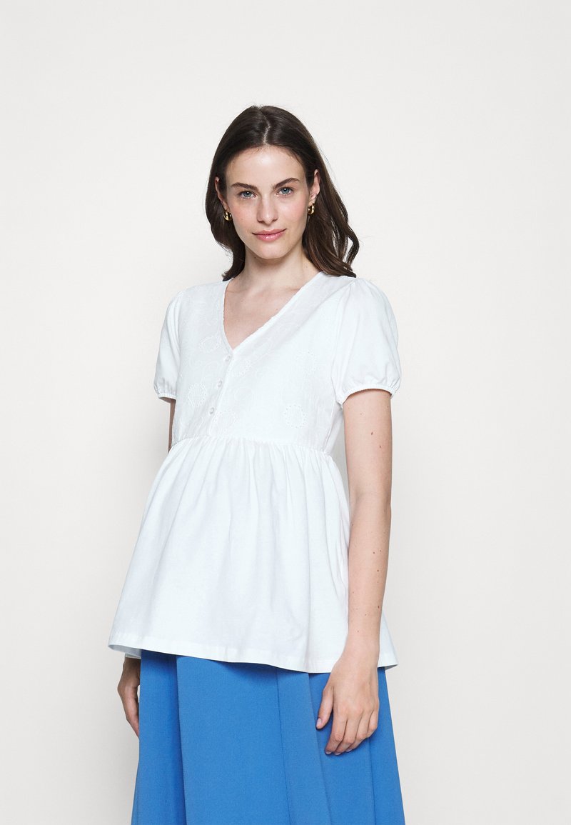 MAMALICIOUS LIA MIX - Bluse - snow white/weiß - Zalando.ch