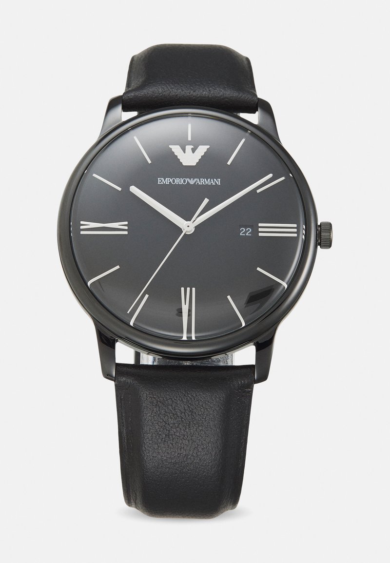 Emporio Armani WATCH HAND DATE - Montre - Black/noir - ZALANDO.FR