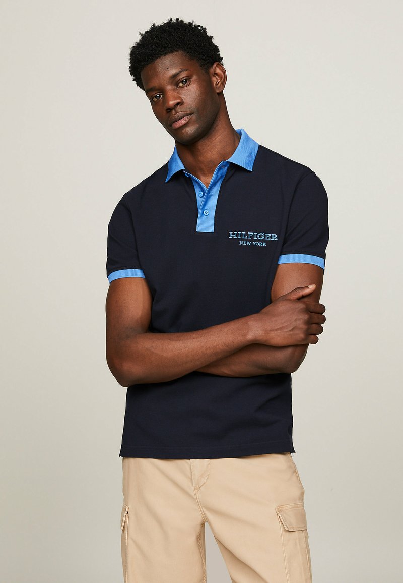Tommy Hilfiger MONOTYPE RINGER REG - Polo - desert sky/blu scuro ...