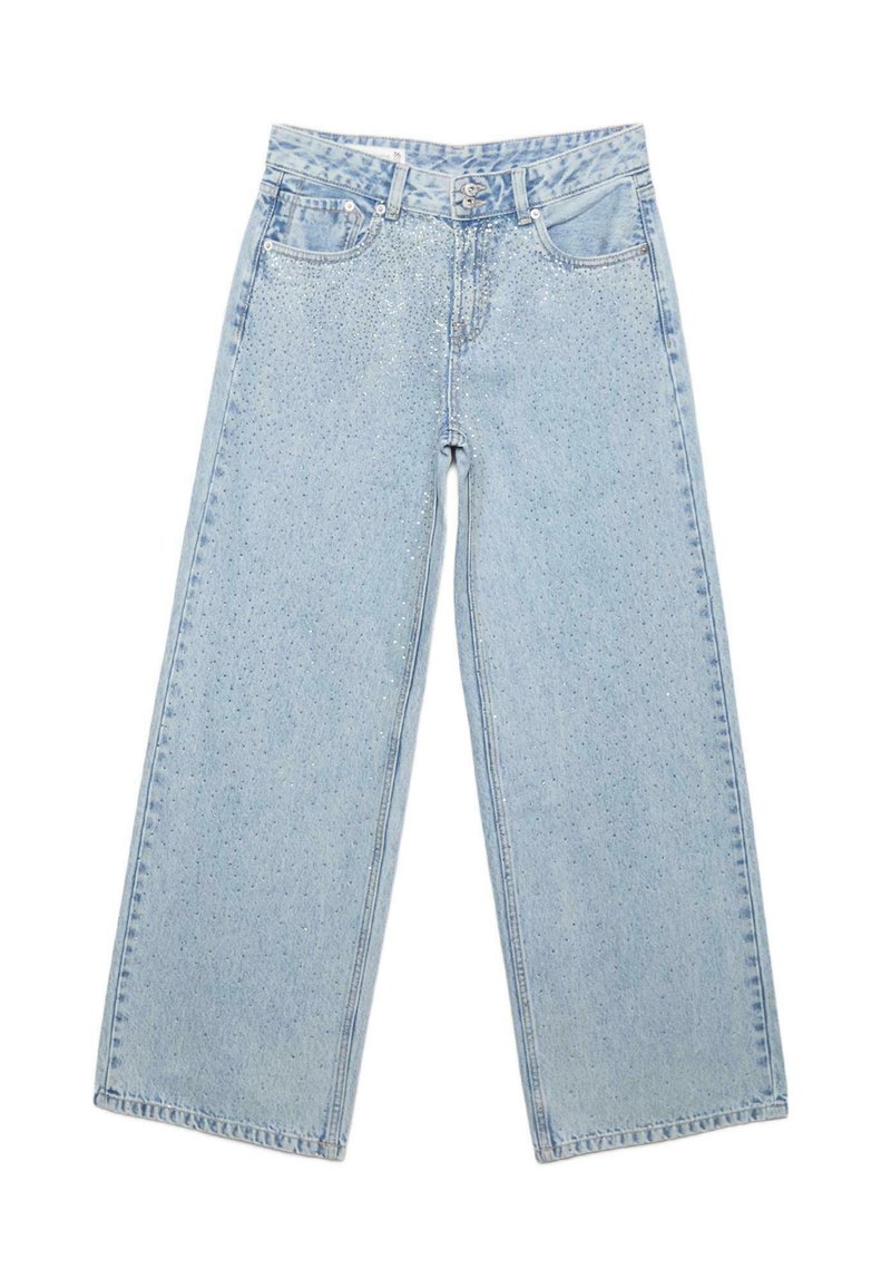 Stradivarius Wide Leg - mottled royal blue/bleu roi chiné - ZALANDO.FR