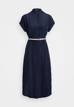 Lauren Ralph Lauren TYCENDA SHORT SLEEVE DAY DRESS - Robe chemise - refined navy/bleu marine ...
