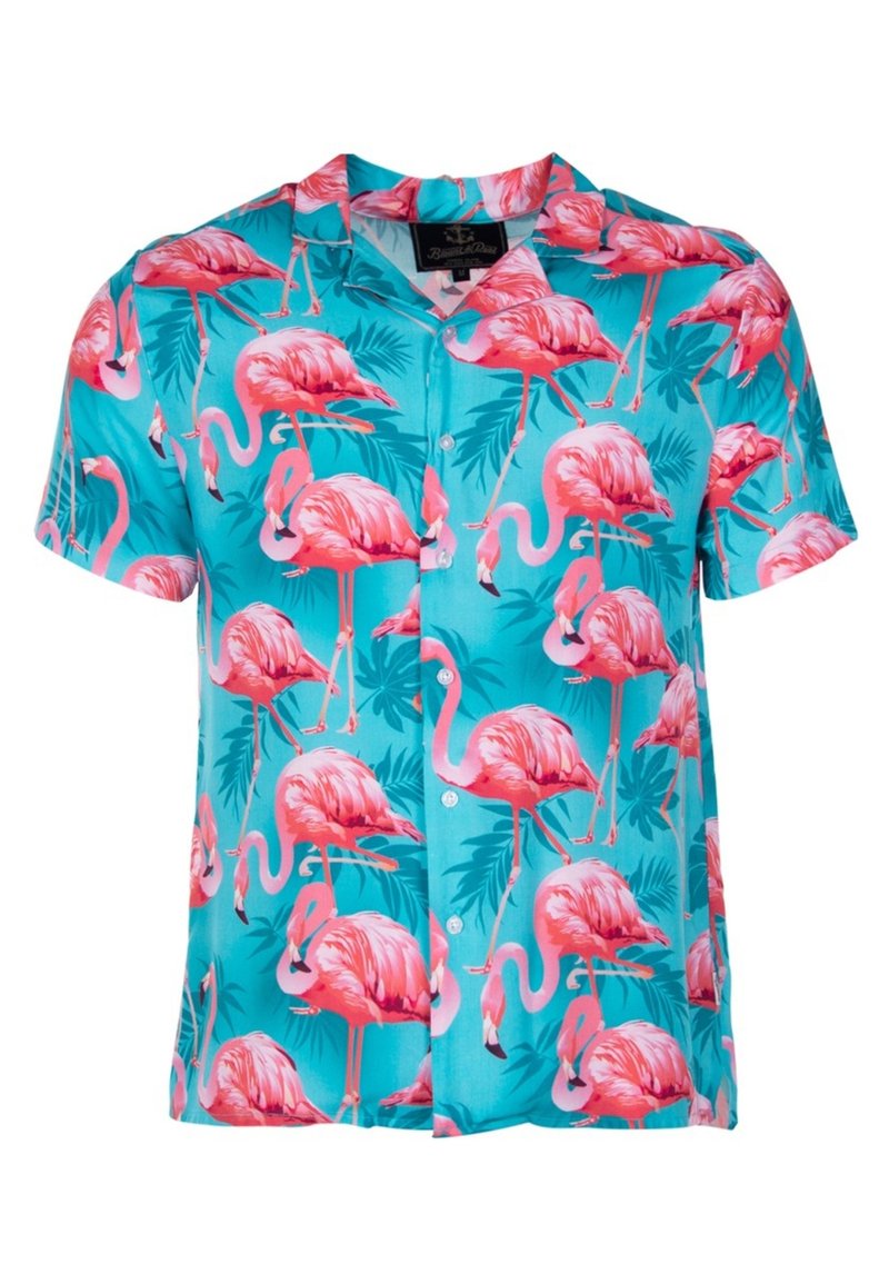 Blount & Pool HONOLULU - Skjorta - turquoise flamingo/turkosmelerad ...