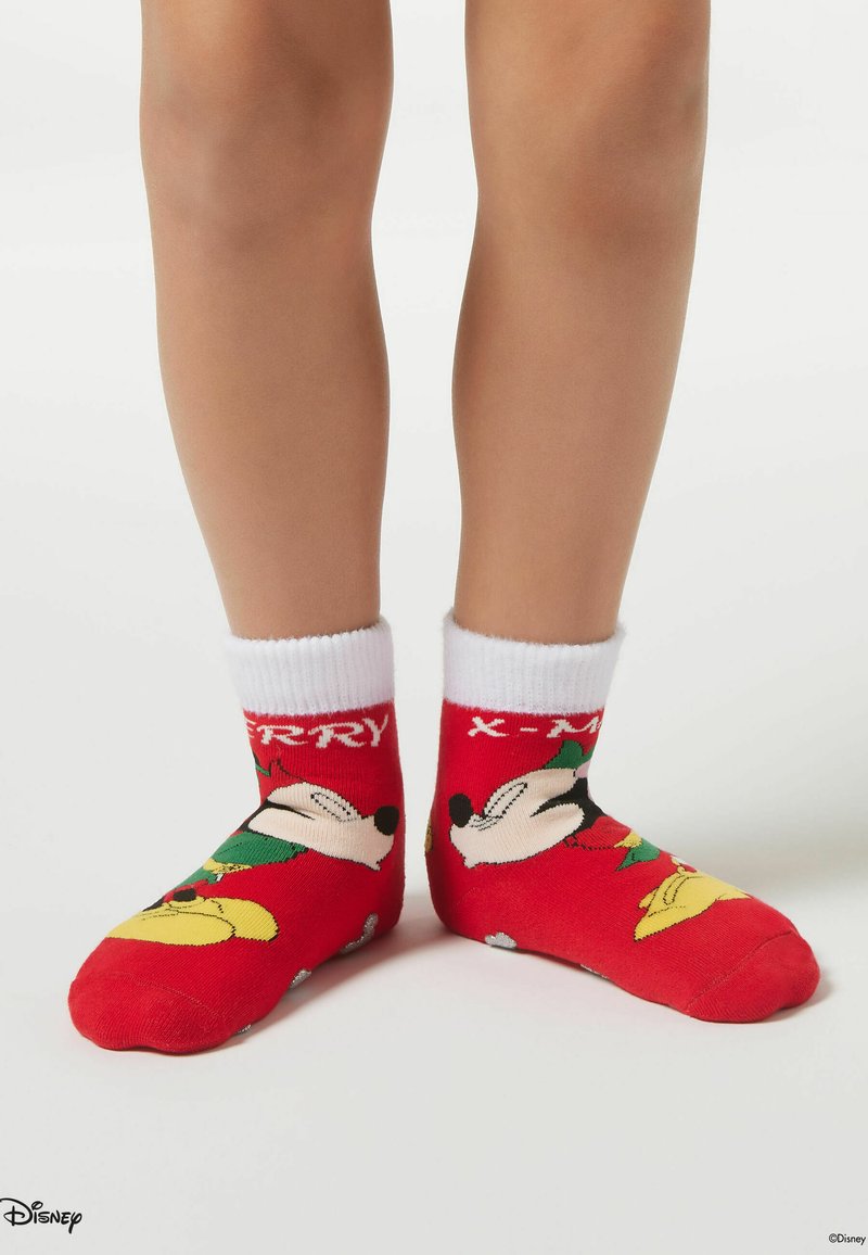 Calzedonia DISNEY CHRISTMAS - Socks - rot rosso mickey mouse e minnie ...