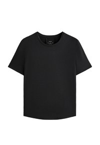OYSHO SHORT-SLEEVED TECHNICAL - Basic T-shirt - black - Zalando