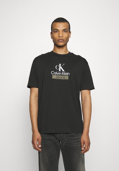 Calvin Klein Jeans MONOLOGO TEE UNISEX - T-Shirt print - black/schwarz - Zalando.ch