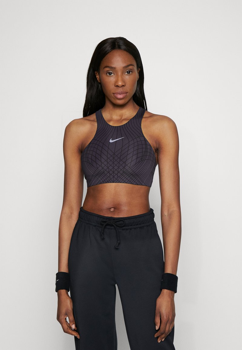 Nike Performance NIKE SWOOSH WOMEN'S MEDIUM-SUPPORT PADDED HIGH-NECK ...