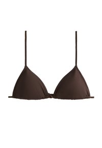 OYSHO RIB TRIANGLE - Bikini-Top - mottled brown/braun meliert - Zalando.at
