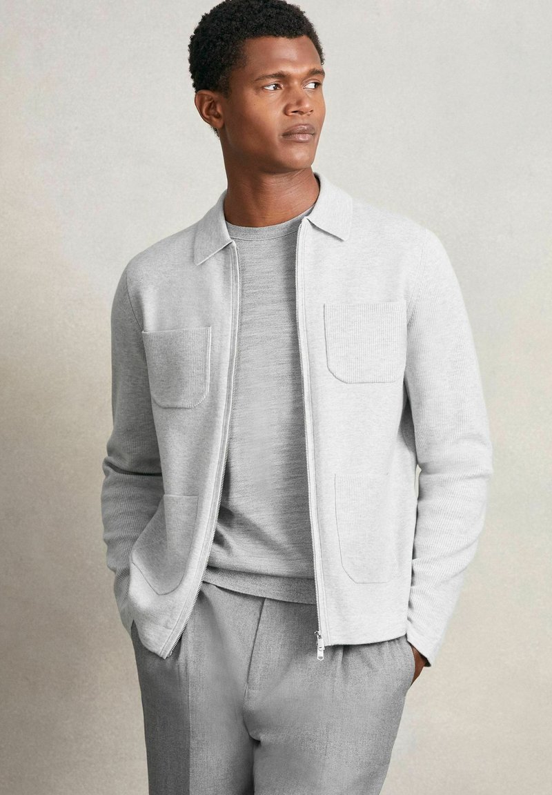 Reiss REGULAR FIT - ROBERTO - Cardigan - soft grey/grå - Zalando.dk