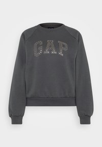 GAP HOLIDAY LOGO RAGLAN CREW - Sudadera - cast iron/negro jaspeado ...