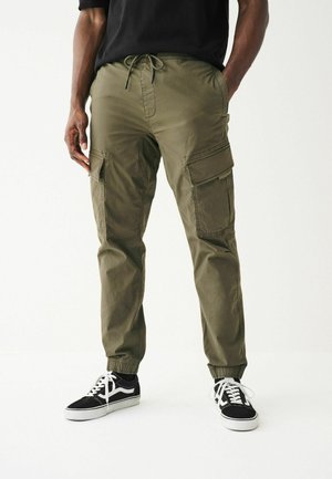 Next CARGO TROUSERS WIDE FIT - Pantalon cargo - khaki green/vert - ZALANDO.FR
