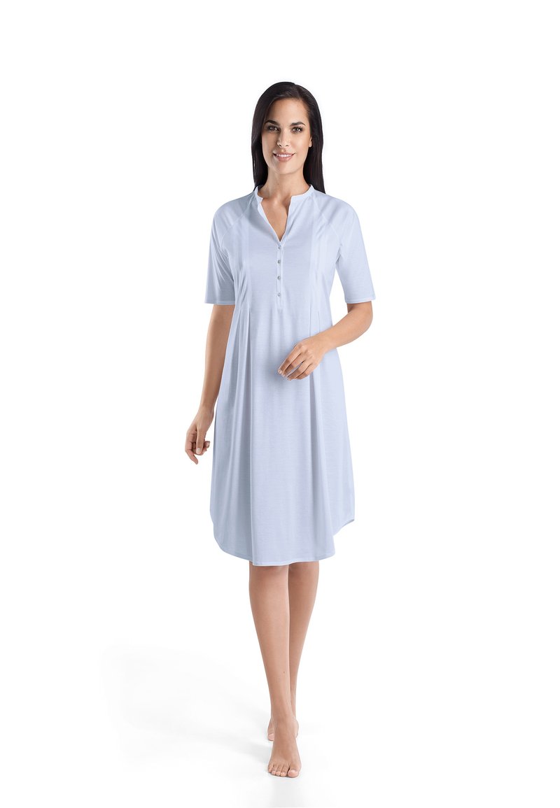Hanro KURZARM - Camicia da notte - blue glow/celeste - Zalando.it