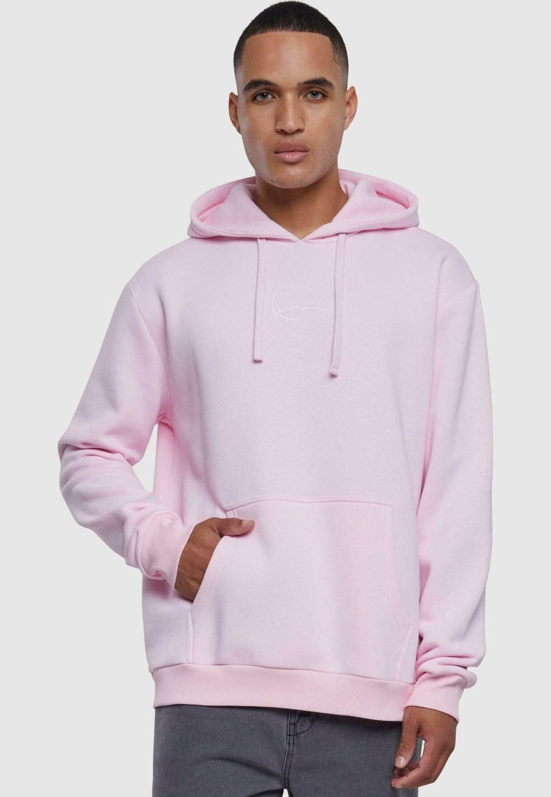 Karl Kani SMALL SIGNATURE ESSENTIAL - Mikina s kapucí - light rose ...