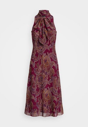 Lauren Ralph Lauren Woman WINDALEA 3-4 SLEEVE DAY DRESS - Freizeitkleid - burgundy multi ...