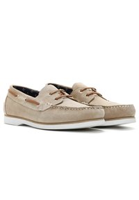 Derimod SUEDE BOAT SHOES - Chaussures bateau - beige - ZALANDO.FR