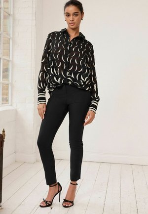 Falconeri BLOUSE WITH COLLAR - Camisa - schwarz black/negro - Zalando.es