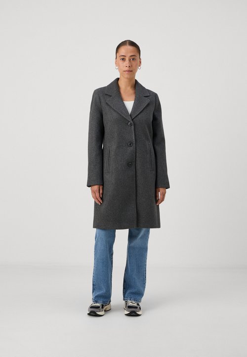 Vero Moda VMPOPNOELLE - Klassinen takki - dark grey melange ...