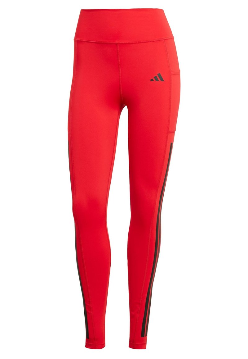 adidas Performance OPTIME 3-STRIPES FULL LENGTH - Leggings - pure ruby ...