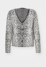 Jaded London SNOW LEOPARD CARDIGAN UNISEX - Cardigan - white/hvid ...
