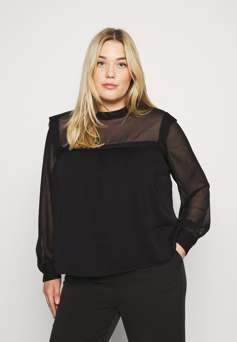 Vero Moda Curve VMEANNA TOP CURVE - Bluse - black/schwarz - Zalando.at