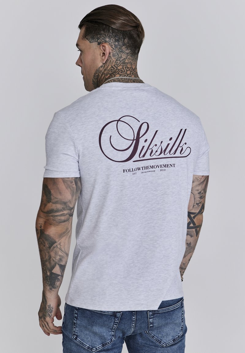 SIKSILK GRAPHIC - Print T-shirt - snow marl/grey - Zalando