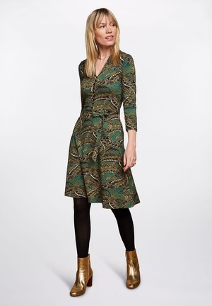 DreiMaster BARADELLO - Robe chemise - schwarz wollweiss/noir - ZALANDO.FR