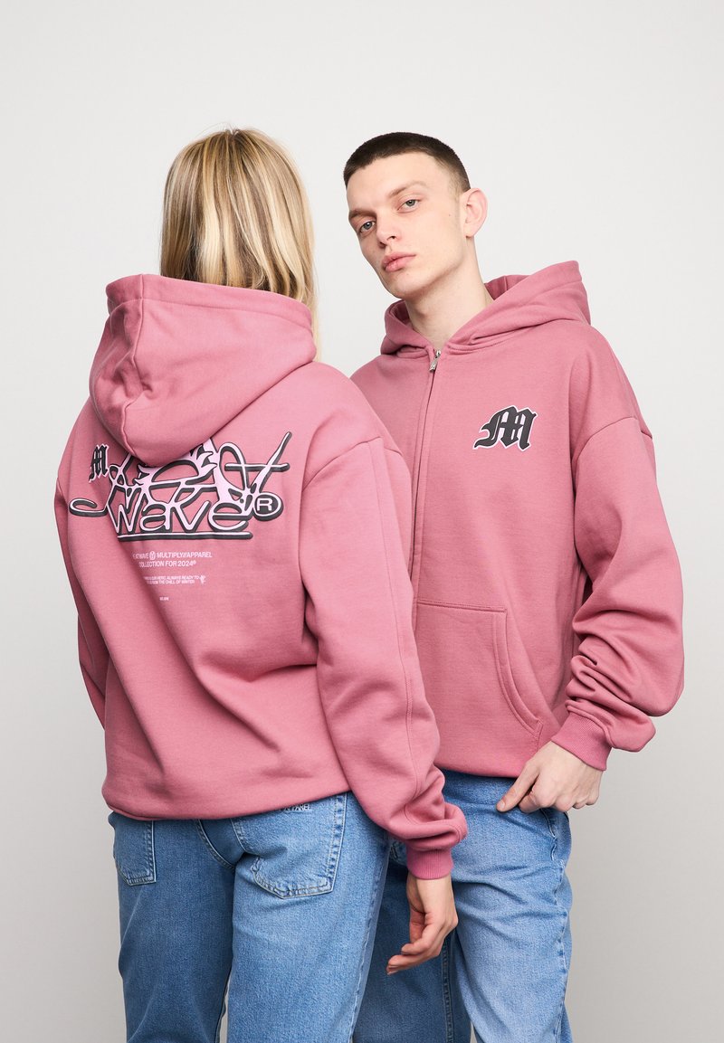 Multiply Apparel Sweat zippé - rose wine/rose - ZALANDO.FR