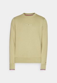 Tommy Hilfiger LOGO TIPPED CREWNECK - Sweatshirt - faded olive/olive ...
