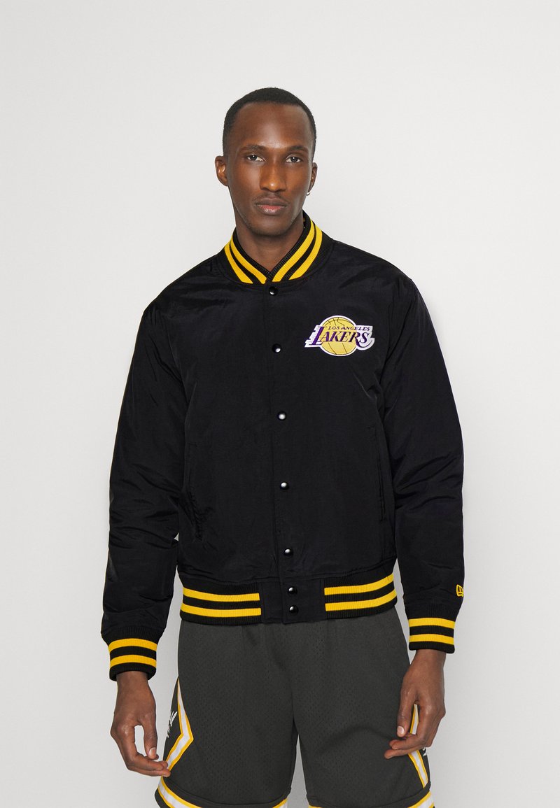 New Era NBA LOS ANGELES LAKERS TEAM SCRIPT BOMBER - Club wear - black ...